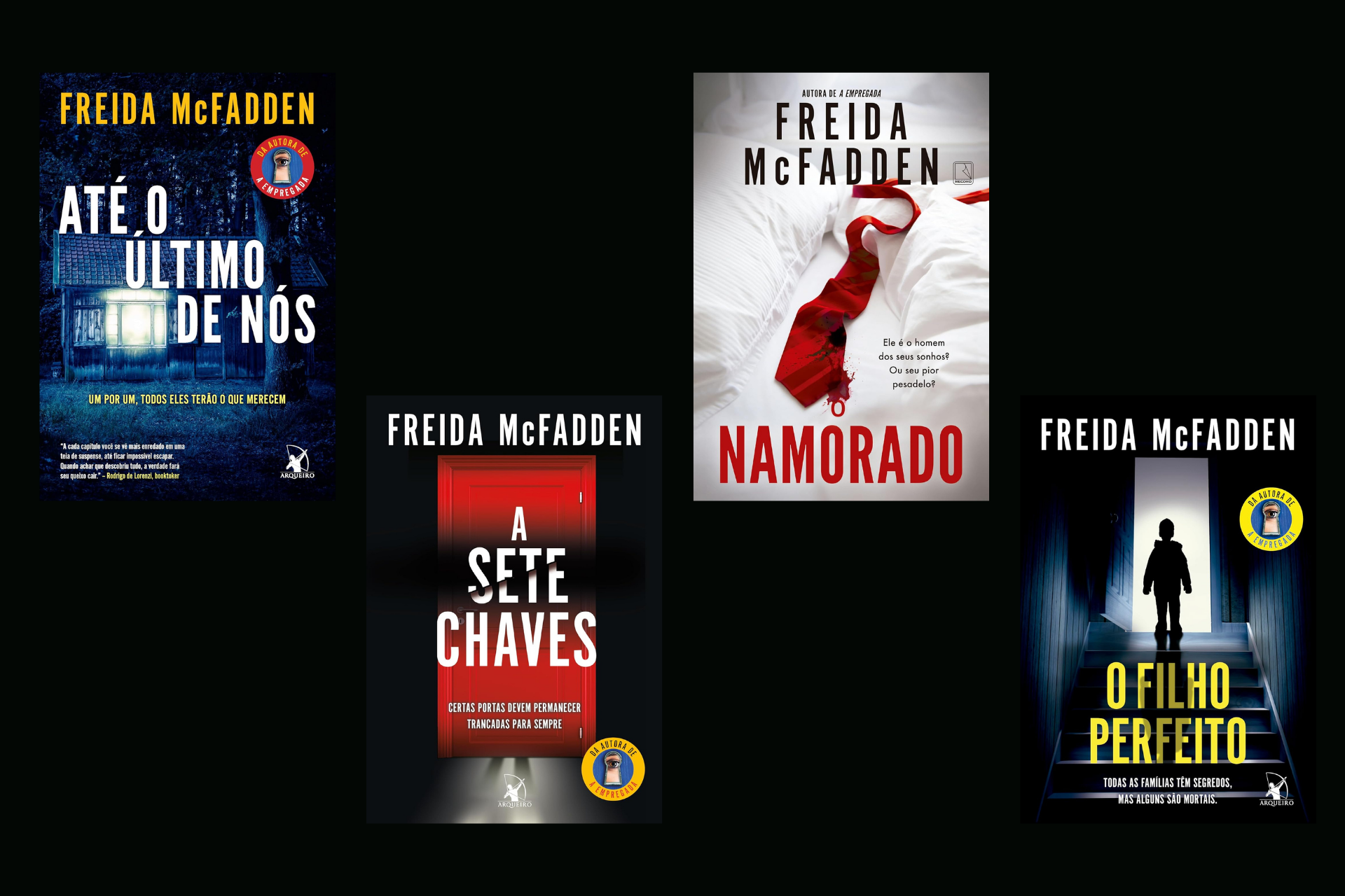 A ordem para ler os 14 livros de Freida McFadden publicados no Brasil