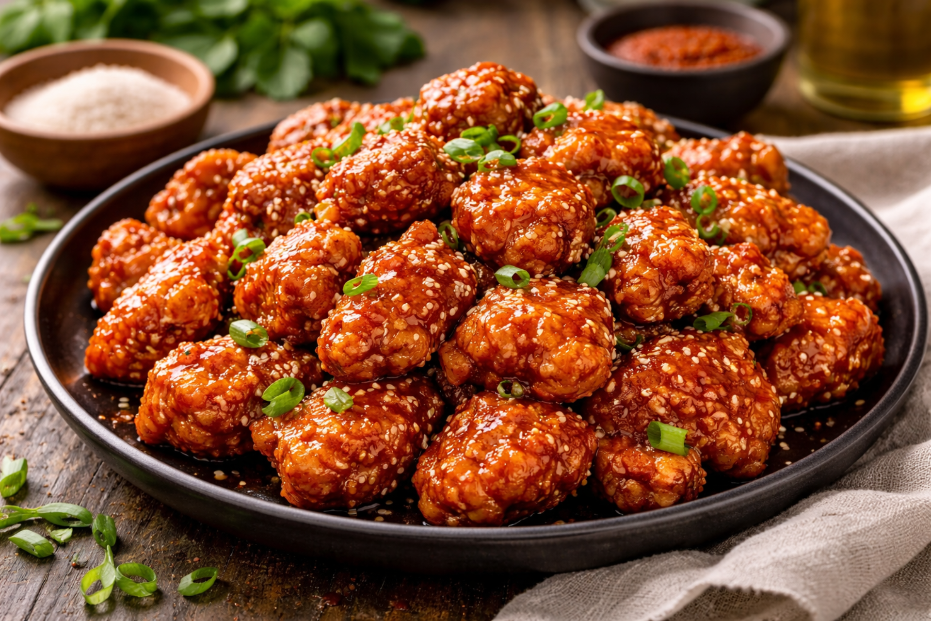 Frango coreano agridoce: crocância intensa, molho equilibrado e ...